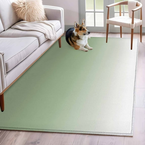 Area Rug 3'x5', Sage Green Non-slip Runner Rug Carpet for Bedside ...