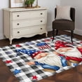 Area Rug 36×60in, 4th of July Gnome Pentagram USA Flag Floor Carpet ...