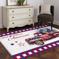 Area Rug 36×60in, God Bless American Red Car Flowers Floor Carpet ...