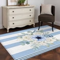 Area Rug 36×60in, Ocean Starfish Conch Flower Leaf Floor Carpet Living ...