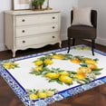 Area Rug 36×60in, Summer Watercolor Lemon Flower Floor Carpet Living ...