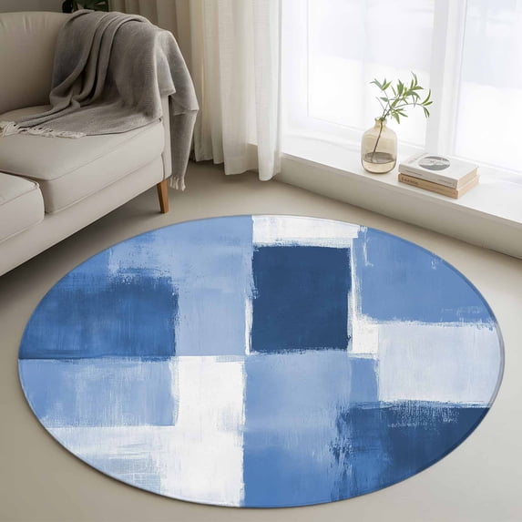 Area Rug 36in, Modern Abstract Geometric Graffiti Art Floor Carpet ...