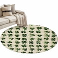 Area Rug 36in, St Patrick's Day Clovers Lucky Leaf Floor Carpet Living ...
