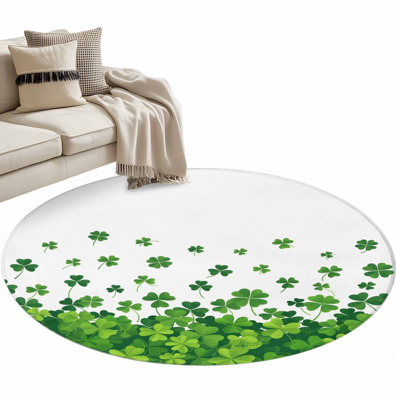 Area Rug 36in, St Patrick's Day Spring Clovers Floor Carpet Living Room ...