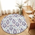 Area Rug 36in, Vintage Mid Century Floral Floor Carpet Living Room Rug ...