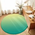 Area Rug 36in, Yellow to Green Watercolor Gradient Floor Carpet Living ...