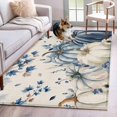 Area Rug 3x5 Ft, Blue Fall Pumpkins Non Slip Area Rugs for Bedroom ...