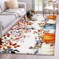 Area Rug 3x5 Ft, Pumpkins Fall Non Slip Area Rugs for Bedroom ...