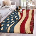 Area Rug 3x5 Ft, Vintage American Flag Non Slip Area Rugs for Bedroom ...