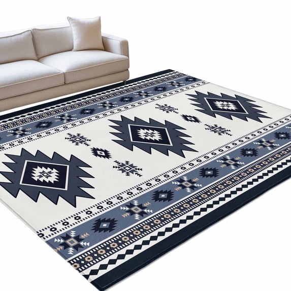 Area Rug 3x5ft Abstract Aztec Texture Washable Area Rugs for Living ...