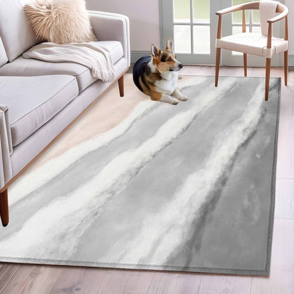 Area Rug 3x5ft Abstract Beach Gradient Sea Wave Area Rugs Washable Low ...