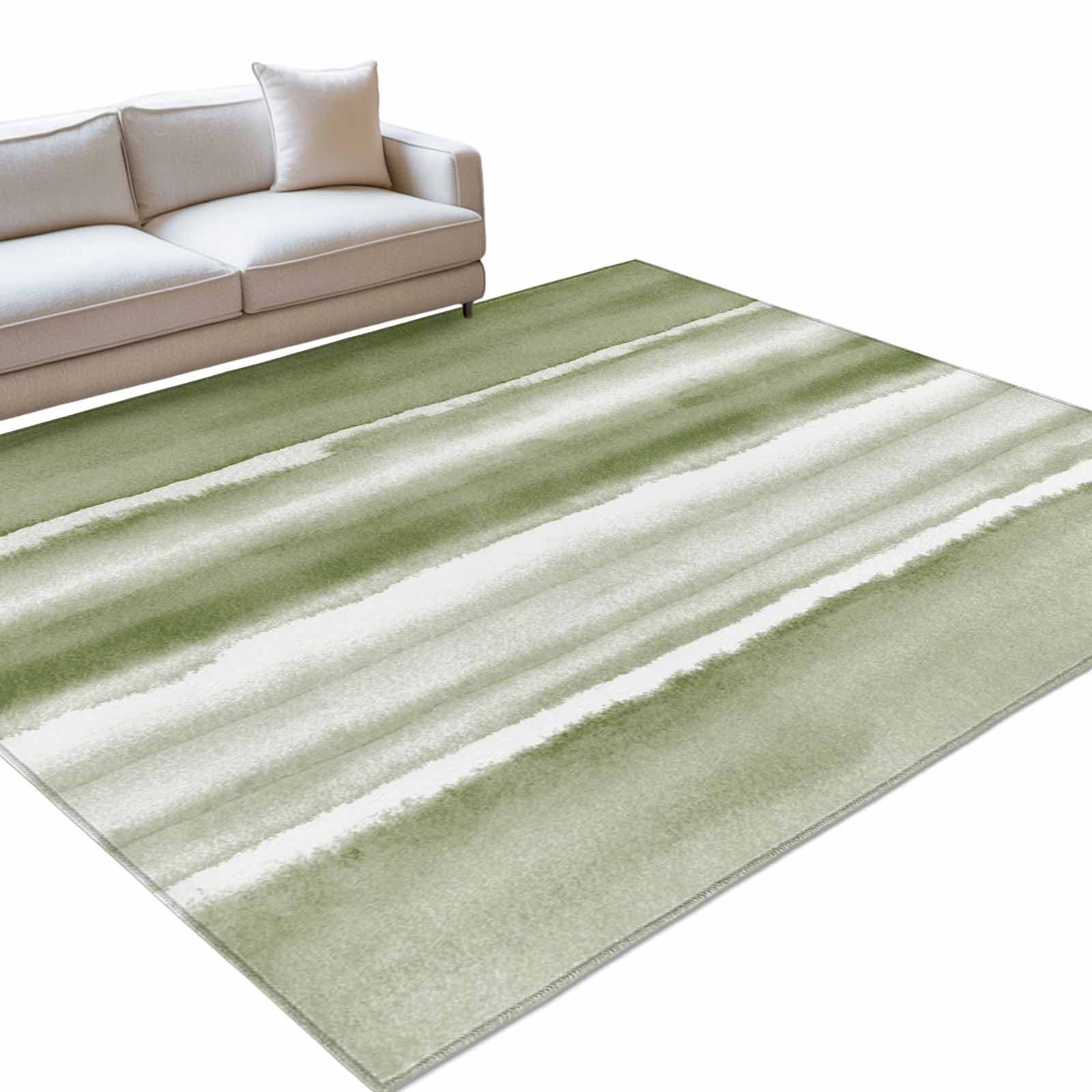 Area Rug 3x5ft, Abstract Geometric Stripe Washable Rugs for Living Room ...