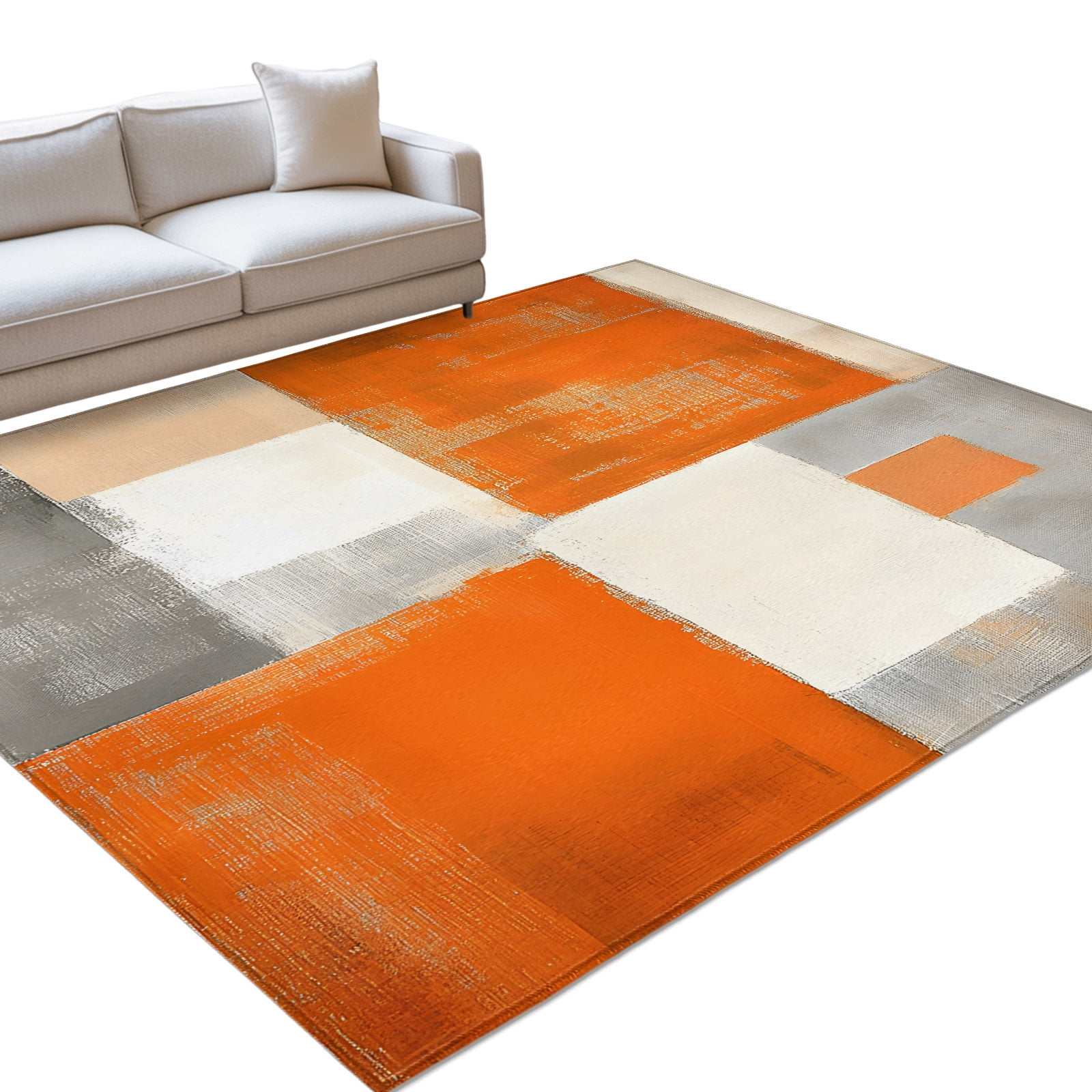 Area Rug 3x5ft Abstract Painting Graffiti Lattice Washable Area Rugs ...