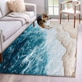 Area Rug 3x5ft Abstract Watercolor Marine Beach Area Rugs Washable Low ...