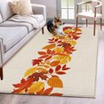 Area Rug 3x5ft, Autumn Thanksgiving Orange Maple Leaf Washable Rugs for ...