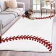 Area Rug 3x5ft Baseball Stitches Texture Area Rugs Washable Low Pile ...