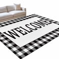 Area Rug 3x5ft Black Buffalo Check Plaid Washable Area Rugs for Living ...
