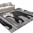 Area Rug 3x5ft, Brown Bear Animal Silhouette Washable Rugs for Living ...