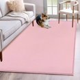 Area Rug 3x5ft Classical Pink Leather Texture Area Rugs Washable Low ...