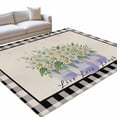 Area Rug 3x5ft Daisy Flower Washable Area Rugs for Living Room Floral ...