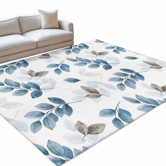 Area Rug 3x5ft Eucalyptus Leaves Washable Area Rugs for Living Room ...