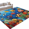 Area Rug 3x5ft Fish Coral Seaweed Washable Area Rugs for Living Room ...