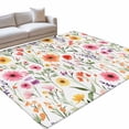 Area Rug 3x5ft Flowers Washable Area Rugs for Living Room Spring ...