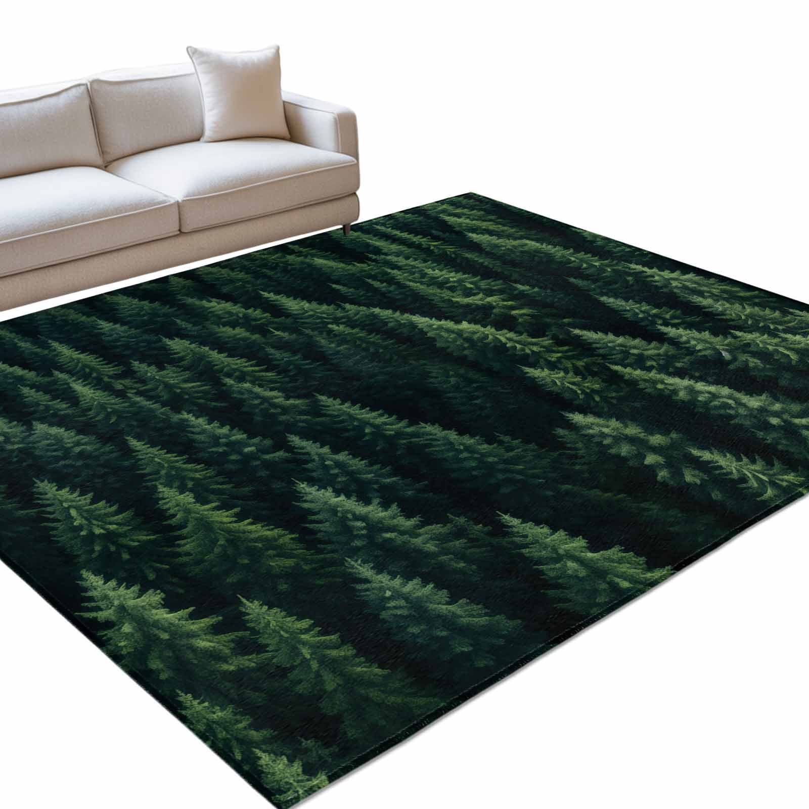 Area Rug 3x5ft Forest Branch Leaves Washable Area Rugs for Living Room ...