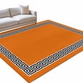 Area Rug 3x5ft Geometric Greek Key Design Washable Area Rugs for Living ...