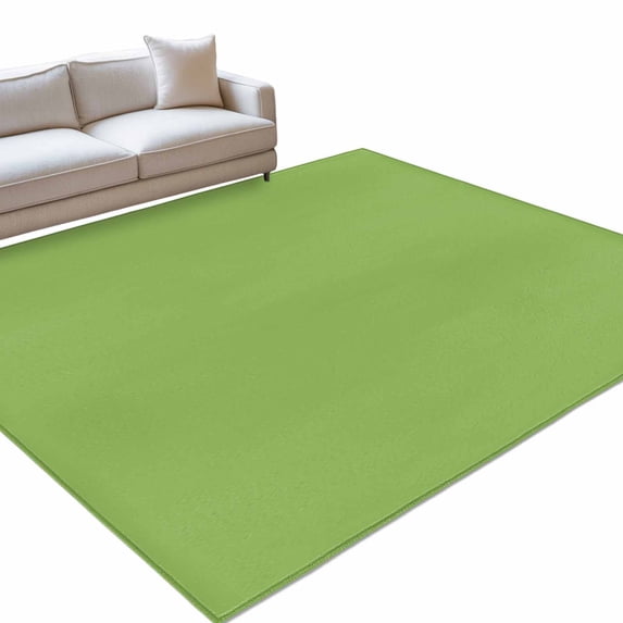 Area Rug 3x5ft Green Washable Area Rugs for Living Room Solid Color Non ...