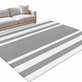 Area Rug 3x5ft Grey Stripe Washable Area Rugs for Living Room Geometric ...