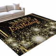 Area Rug 3x5ft Happy Birthday Washable Area Rugs for Living Room ...