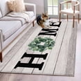 Area Rug 3x5ft Home Green Eucalyptus Wreath Area Rugs Washable Low Pile ...