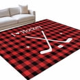 Area Rug 3x5ft Ice Hockey Sport Washable Area Rugs for Living Room Red ...