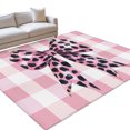Area Rug 3x5ft Leopard Print Bow Washable Area Rugs for Living Room ...