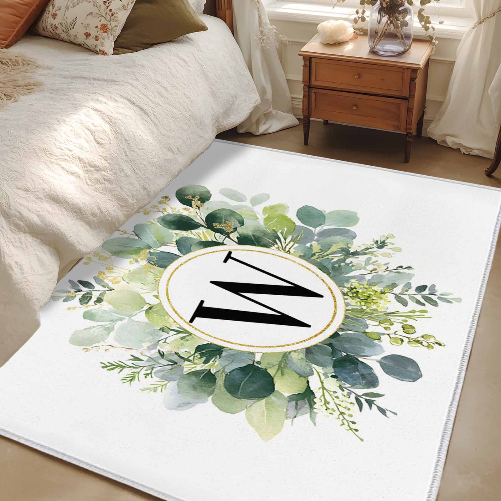 Area Rug 3x5ft Letter W Carpets Indoor Floor Area Mat Washable Entrance ...