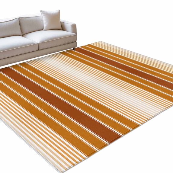 Area Rug 3x5ft, Modern Minimalist Ombre Stripe Washable Rugs for Living ...