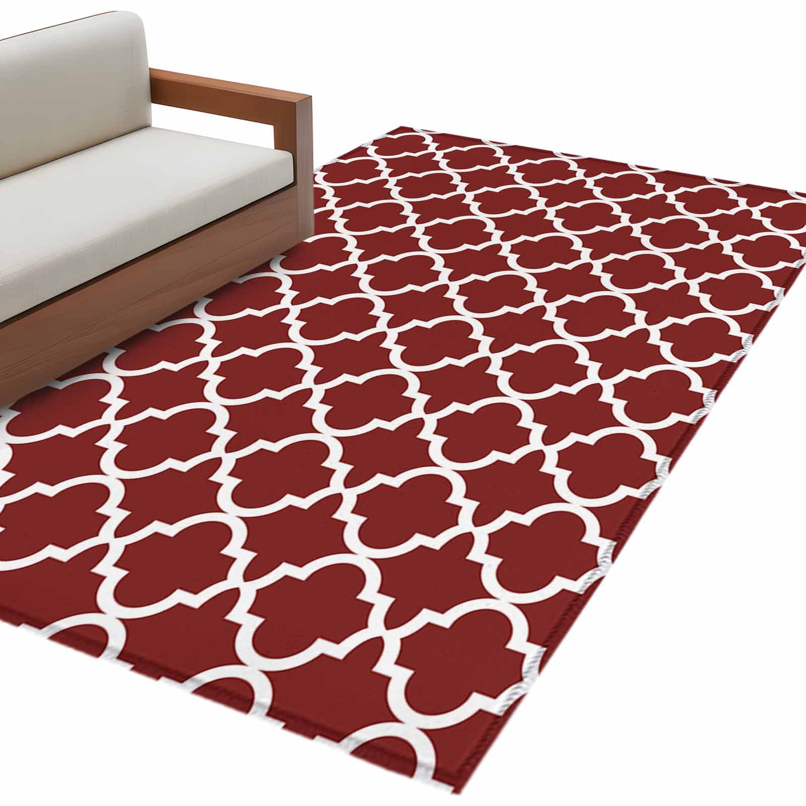 Area Rug 3x5ft, Morocco Ethnic Pattern Washable Rugs for Living Room ...