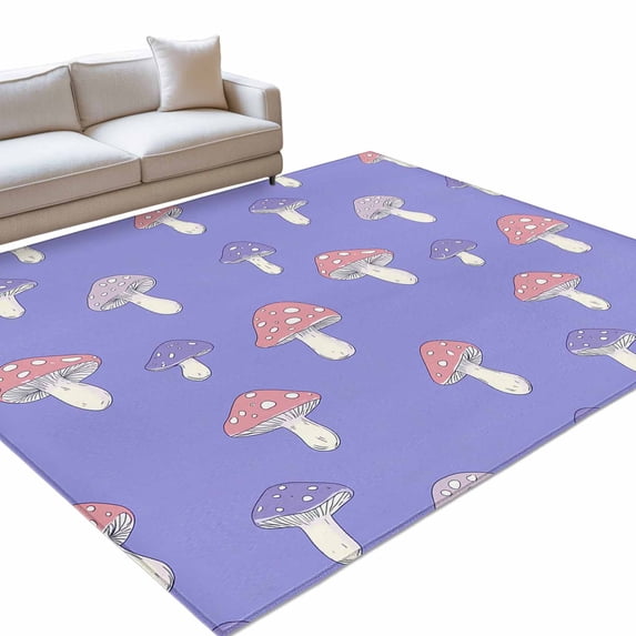 Area Rug 3x5ft Mushroom Washable Area Rugs for Living Room Pattern of ...