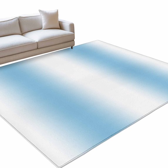 Area Rug 3x5ft Ombre Blue White Washable Area Rugs for Living Room ...