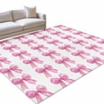 Area Rug 3x5ft Pink Bow Washable Area Rugs for Living Room Watercolor ...