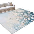 Area Rug 3x5ft Pink Flower Washable Area Rugs for Living Room Oil ...