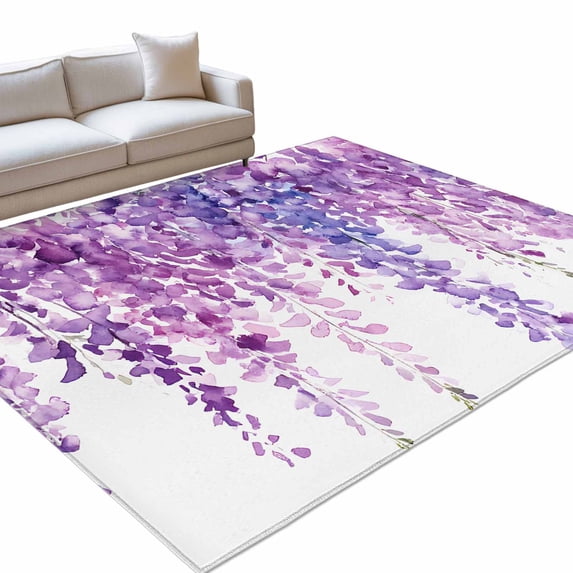 Area Rug 3x5ft Pink Purple Lavender Washable Area Rugs for Living Room ...
