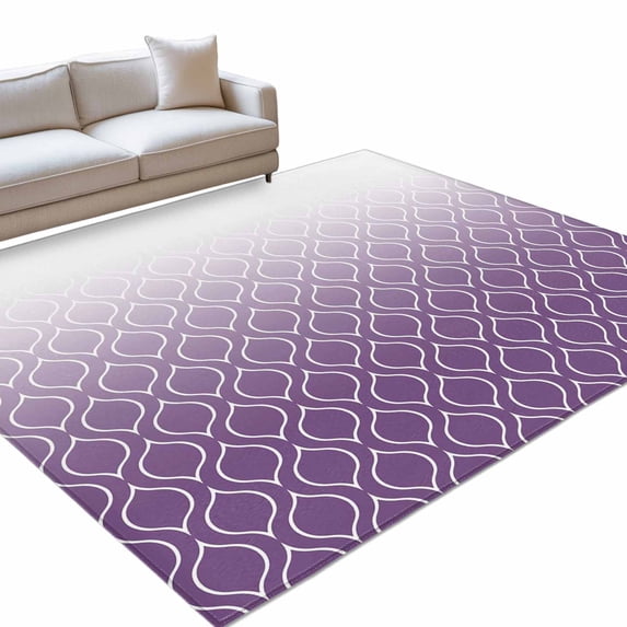 Area Rug 3x5ft Purple Morocco Washable Area Rugs for Living Room Ombre ...
