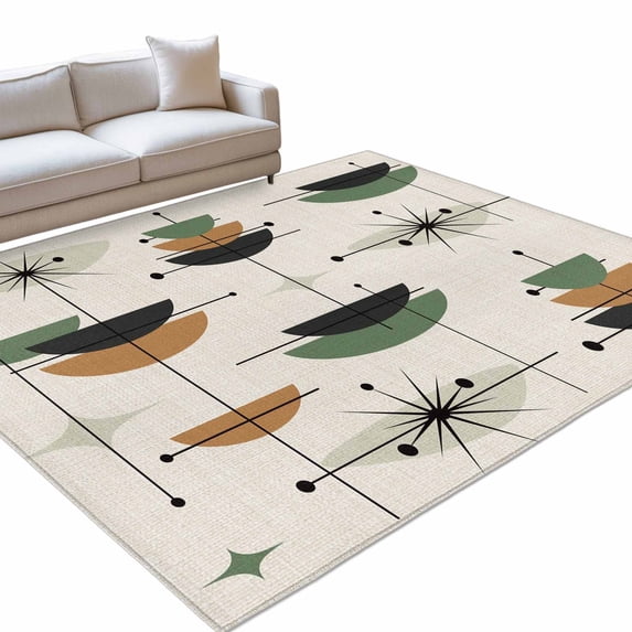 Area Rug 3x5ft, Retro Bohemian Pattern Washable Rugs for Living Room ...