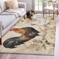 Area Rug 3x5ft Retro Farm Rooster Hen Area Rugs Washable Low Pile Floor ...