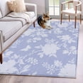 Area Rug 3x5ft, Romantic Purple Rose Minimalist Washable Rugs for ...
