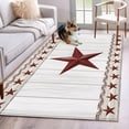 Area Rug 3x5ft Rustic American Farm Stars Farmhouse Barn Area Rugs ...