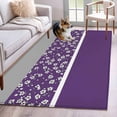 Area Rug 3x5ft, Rustic Flower Purple Gray Stitching Art Washable Rugs ...