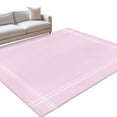 Area Rug 3x5ft Solid Color Washable Area Rugs for Living Room Pink Non ...